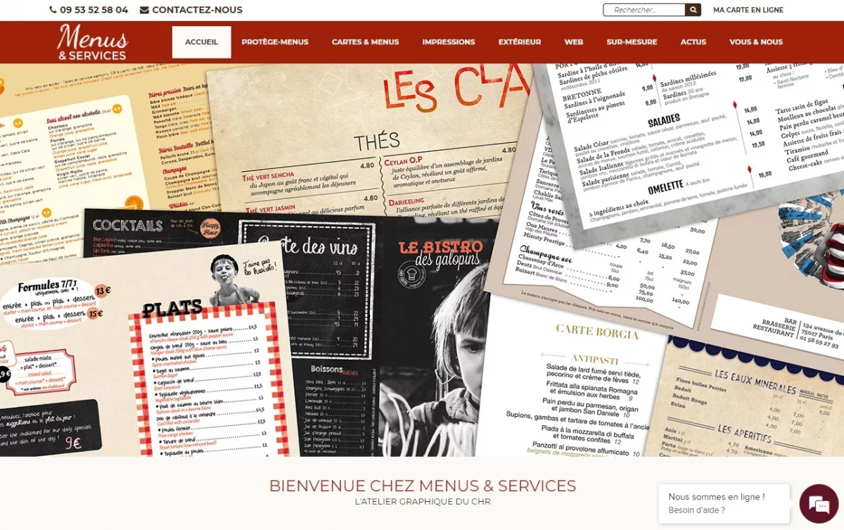 Menus et Services